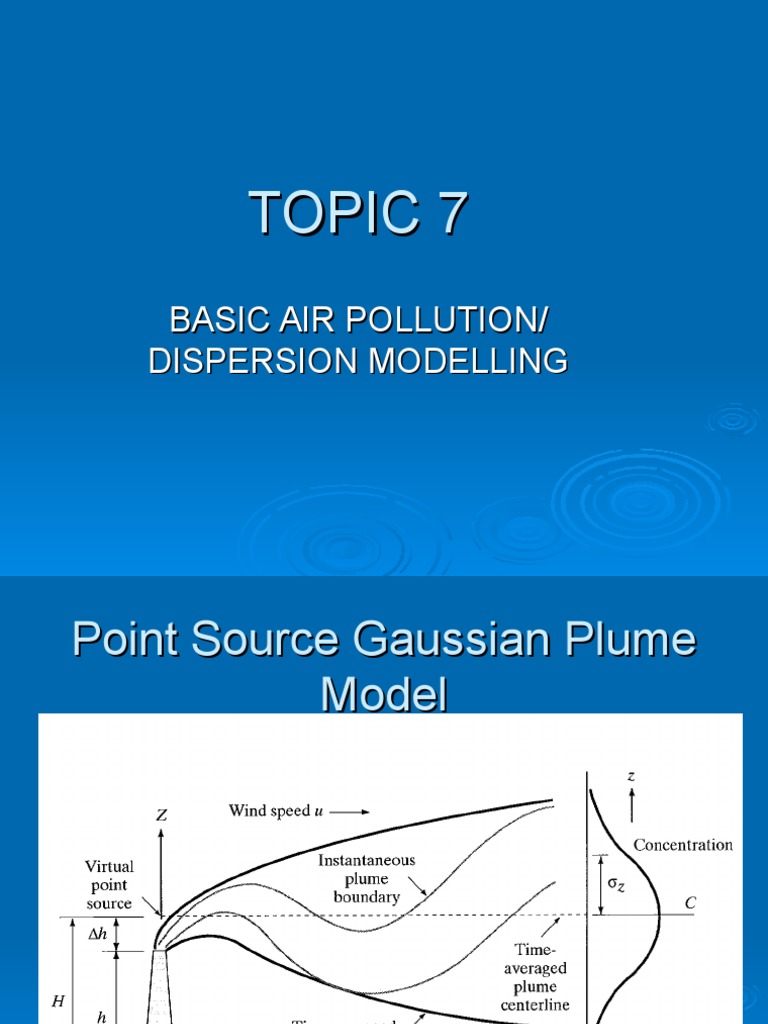Topic 7 Basic Air Pollution Modelling | PDF | Applied And ...