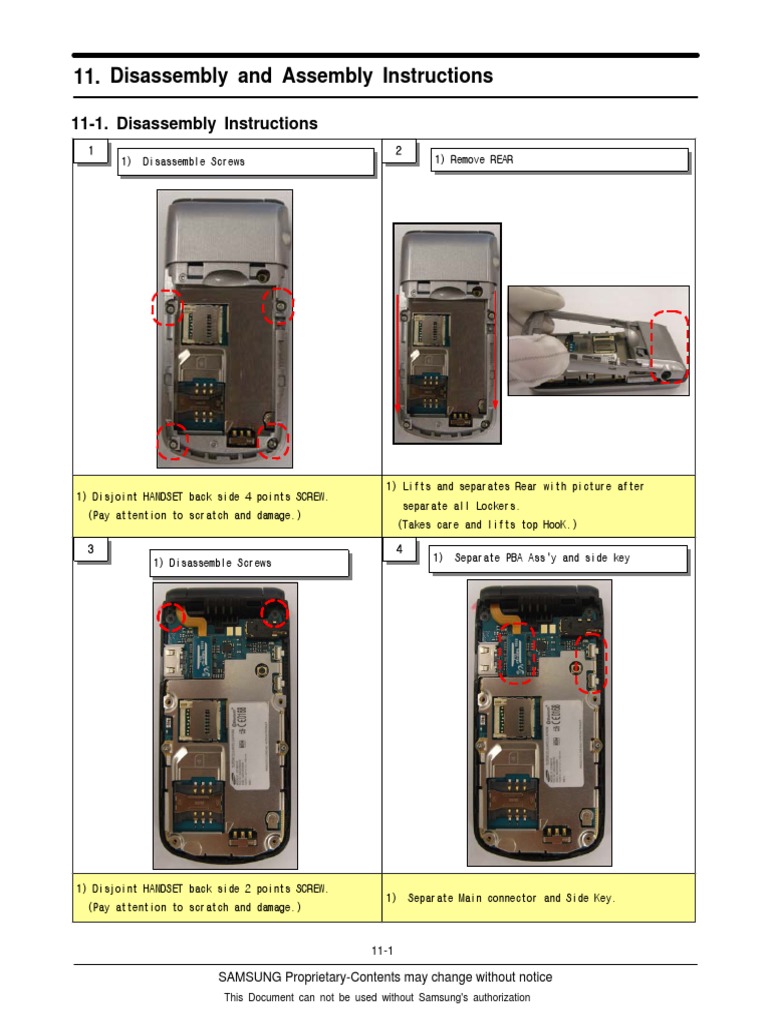 Samsung GT-M2310 11 Disassembly and Assembly Instructions | PDF ...