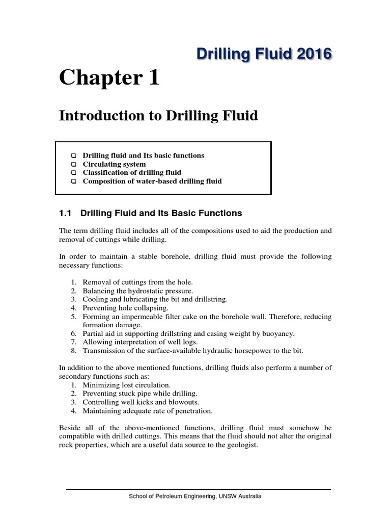 Chp1 Introduction Drilling Fluids & Cementing | PDF | Colloid | Casing (Borehole)