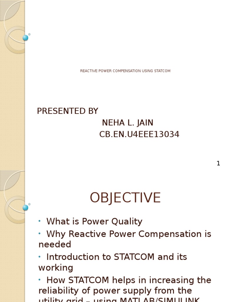Reactive Power Compensation Using STATCOM | PDF | Ac Power ...