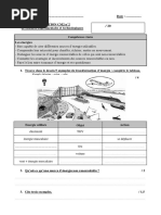 CM1 CM2 Les Sources Denergie Evaluation | PDF | Énergie renouvelable ...