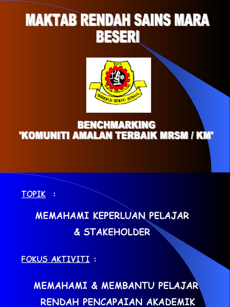 Best Practice in MRSM Beseri 2005 | PDF