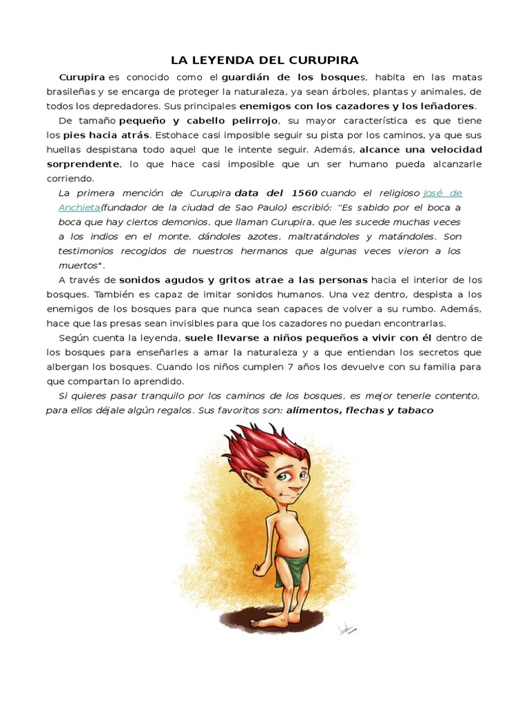 La Leyenda Del Curupira | PDF