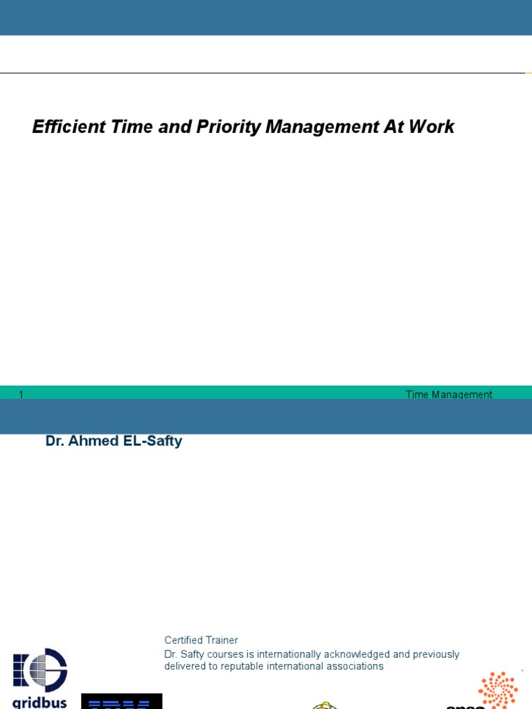 Time & Priority Management | PDF | Time Management | Professional Skills