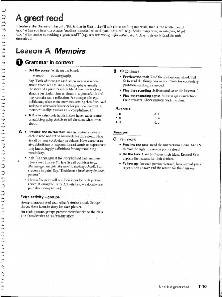 Viewpoint Teacher Book Sample Unit | PDF