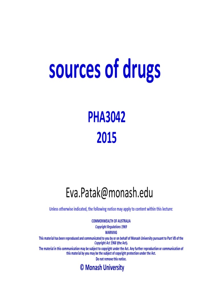 Sources of Drugs 2015 | PDF | Natural Products | Pharmaceutical Drug