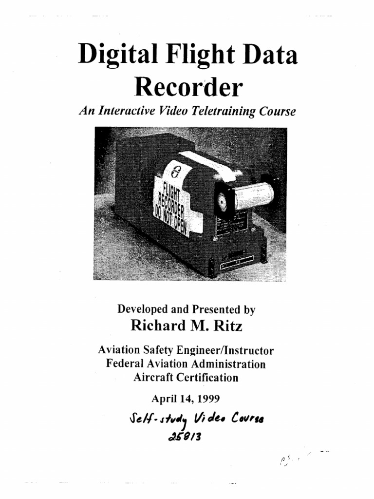Digital Flight Data Recoders | PDF | Flight Recorder | Aircraft Flight ...