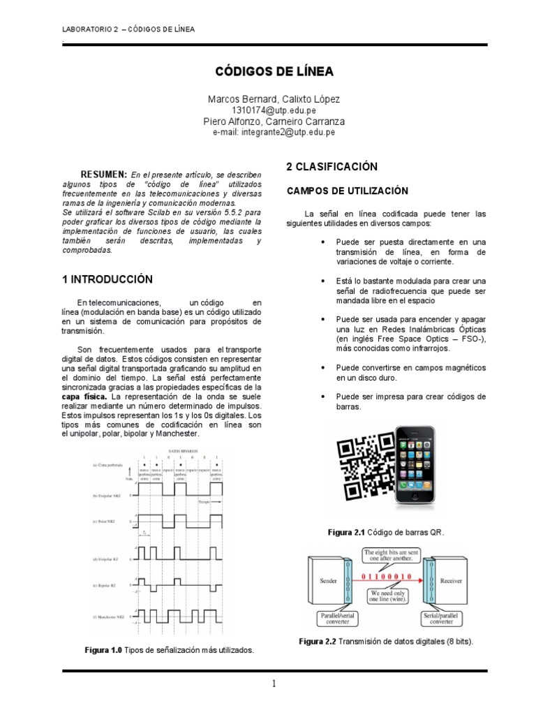 Codigos de Línea Scilab | PDF | Transmisión de datos | Tecnología de medios