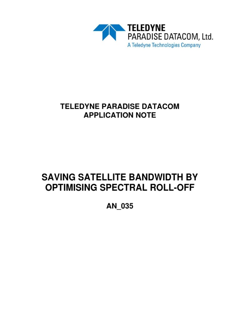 AN - 035 Optimised Spectral Roll-Off Application Note PDF | PDF ...