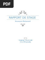 Rapport de Stage Tunisie Telecom | PDF | GSM | Télécommunication