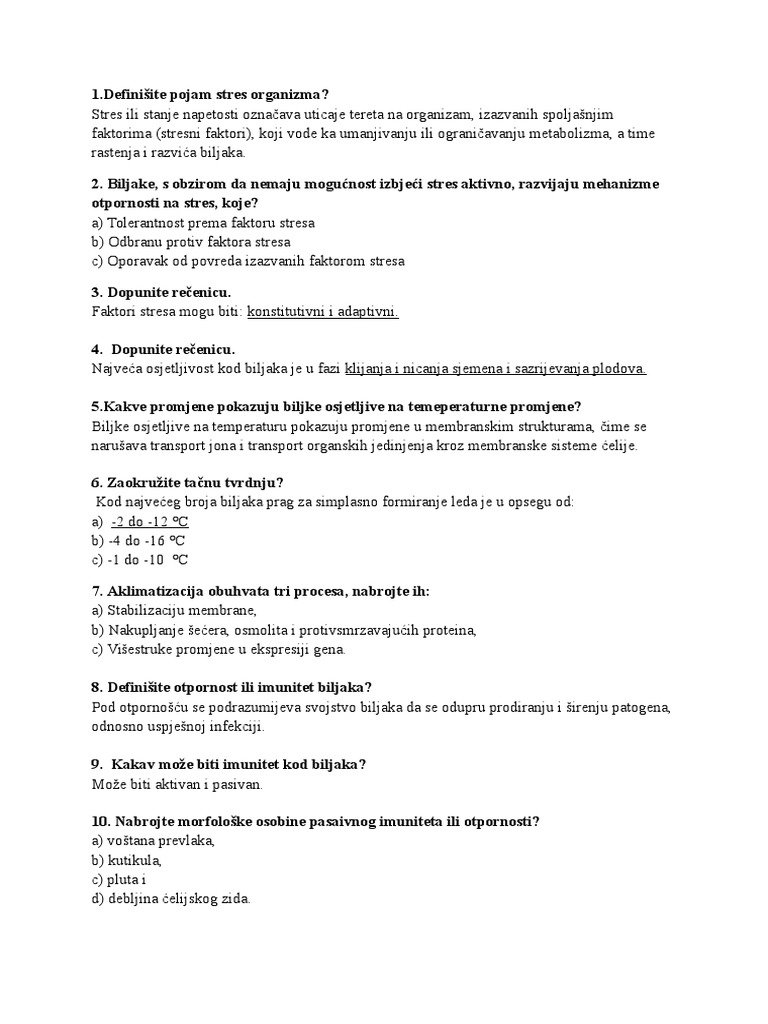 Pitanja II - Dio Biofarming | PDF