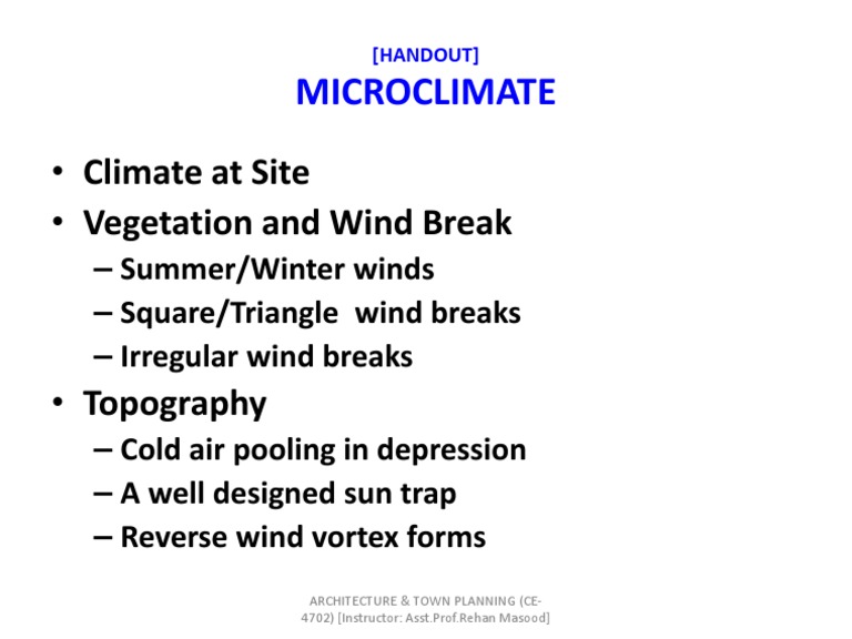 Understanding Microclimates in Design | PDF | Science & Mathematics ...