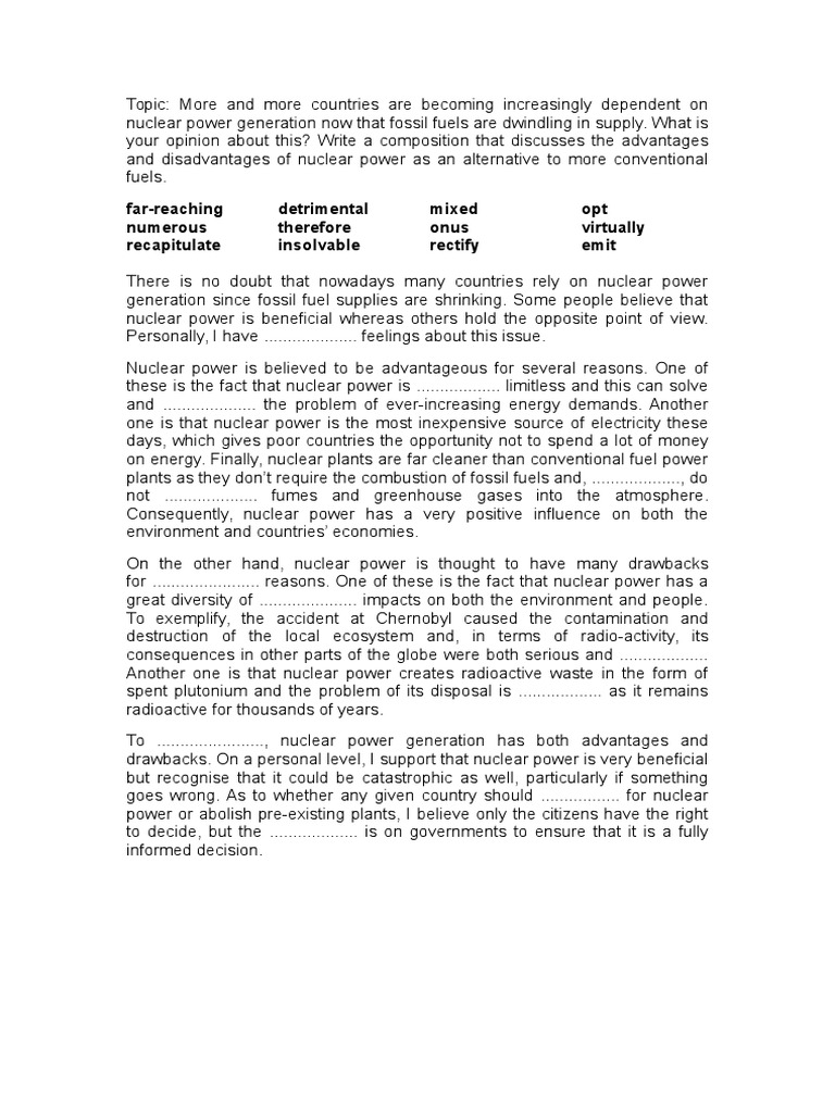 ECPE Sample Essays | PDF | Nuclear Power | Incineration