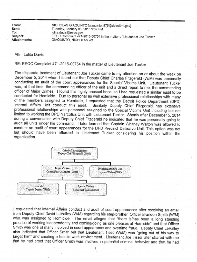 Letter From DPD Commander Nicholas Giaquinto | PDF
