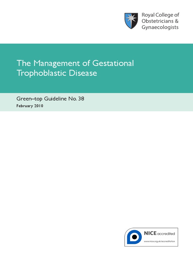 RCOG Guidelines - Gestational Trophoblastic Disease | PDF | Human ...