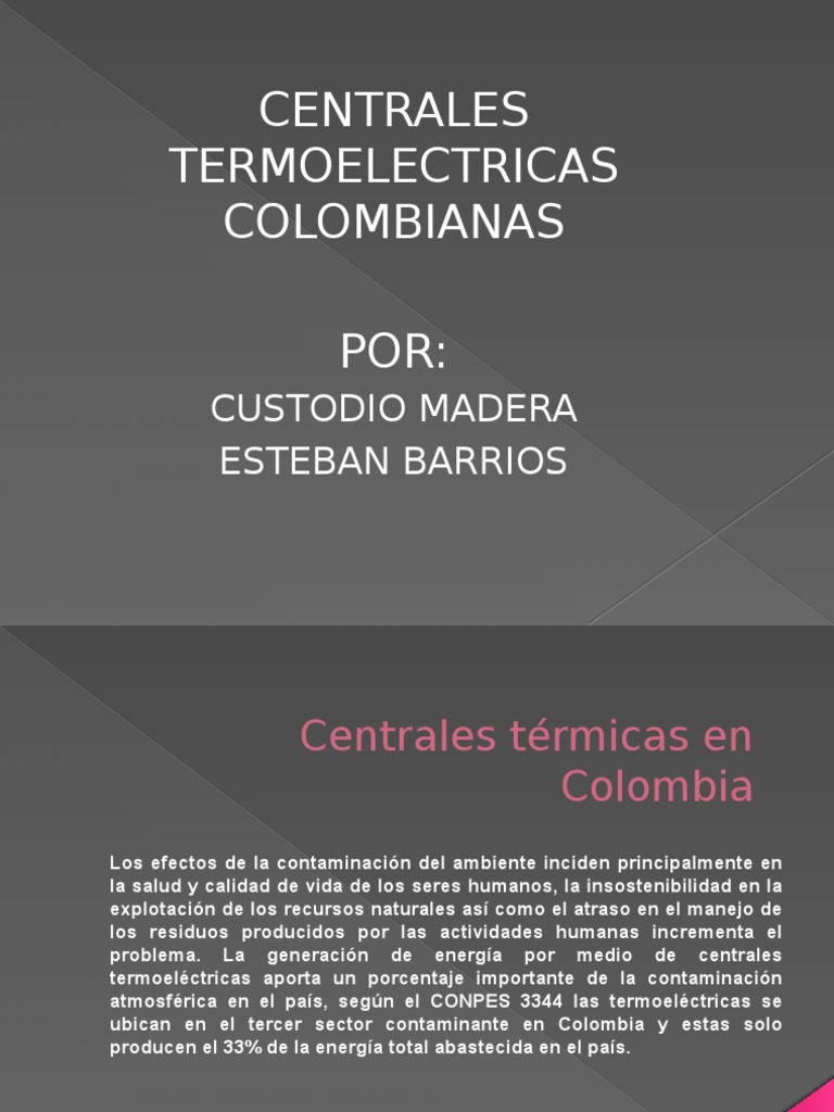 Centrales Termoelectricas | PDF | Generación eléctrica | Producción de energía