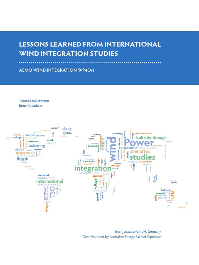 Lessons Learned From Wind Integration Studies | PDF | Wind Power ...