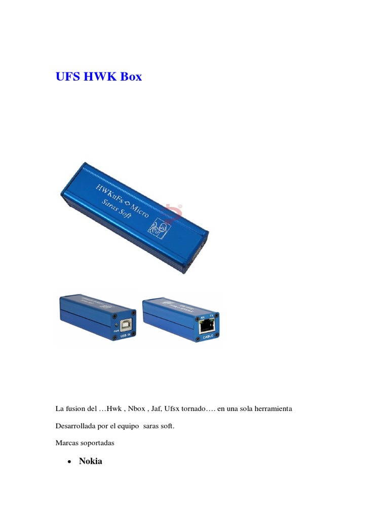 UFS HWK Box: Herramienta Multimarcas | PDF | Informática