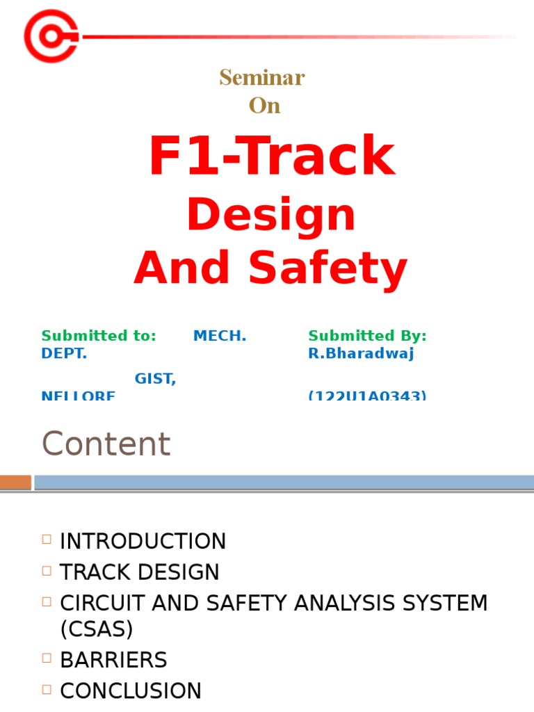 F1-Track Design and Safety | PDF