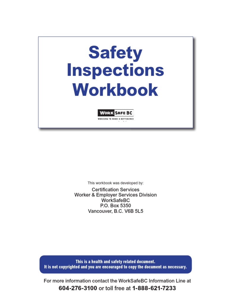 JHSC Inspections Workbook | PDF | Occupational Safety And Health | Safety