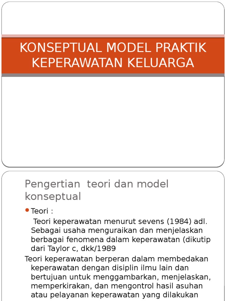 Konseptual Model Praktik Keperawatan Keluarga | PDF | Karier & Perkembangan | Pengembangan Diri