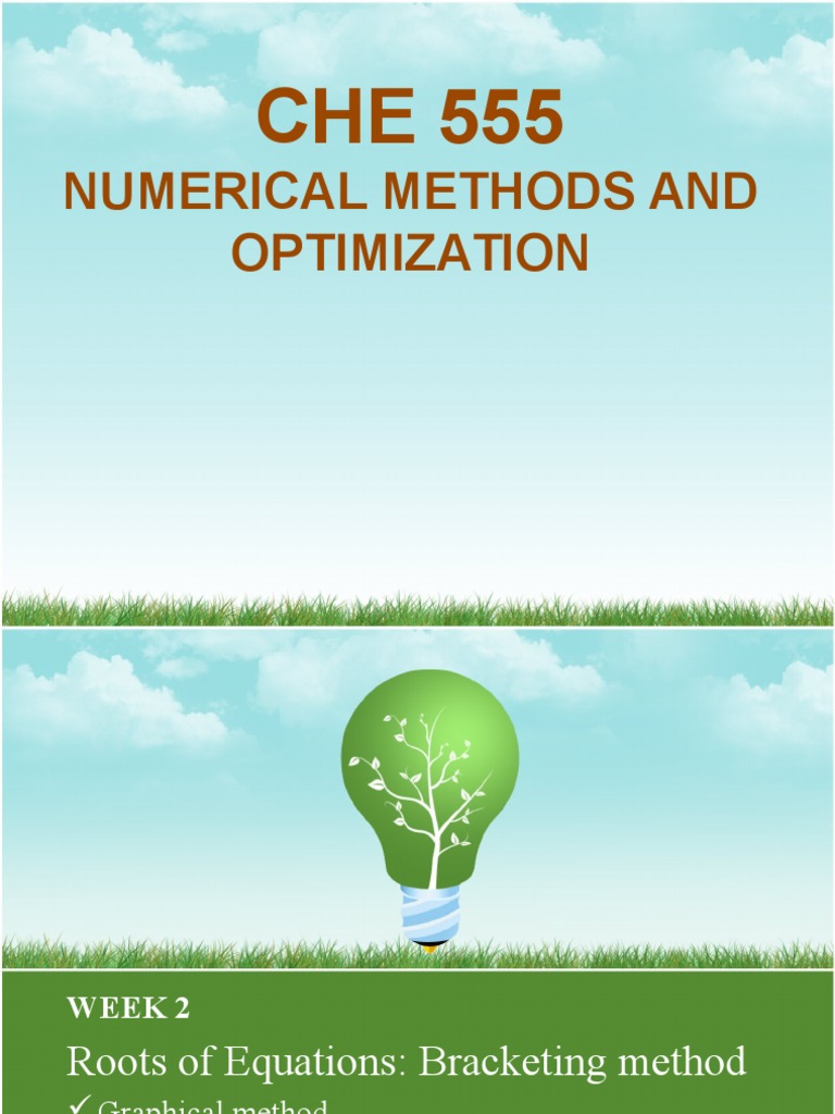 Week02 - Bracketing Methods | PDF | Mathematical Relations | Computational Science