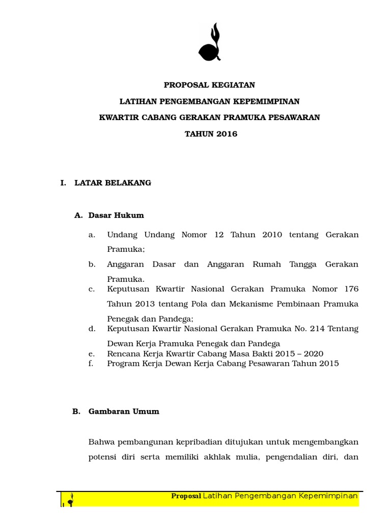 Proposal LPK | PDF | Karier & Perkembangan