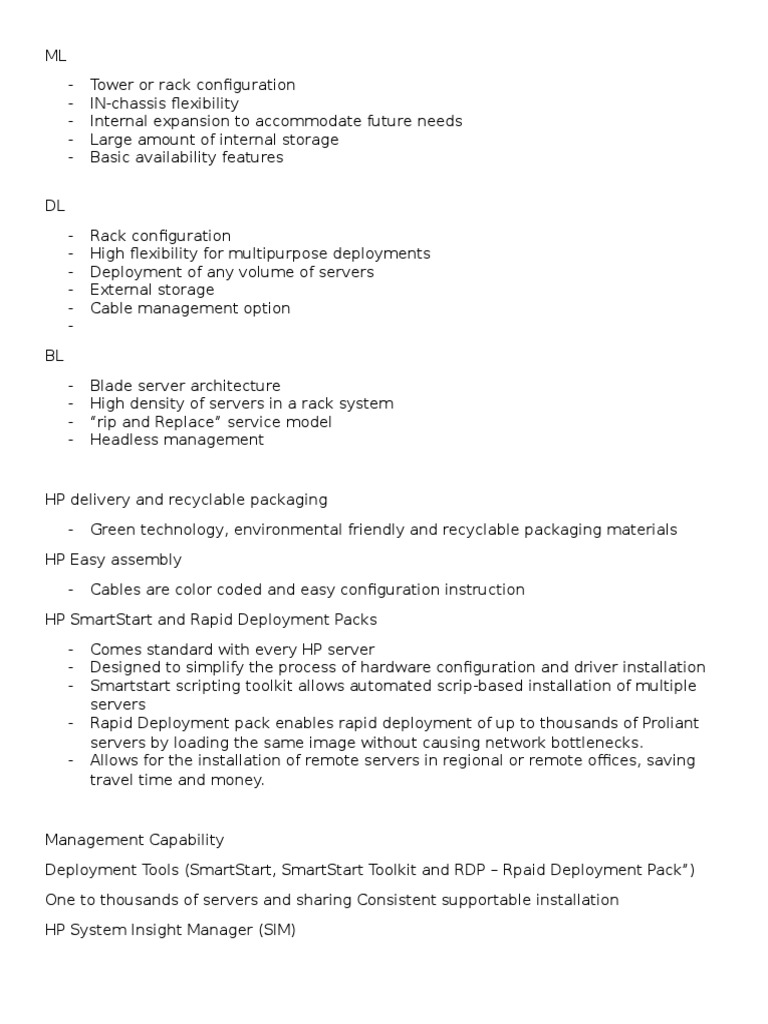 HP Server Notes | Download Free PDF | Server (Computing) | Data Center