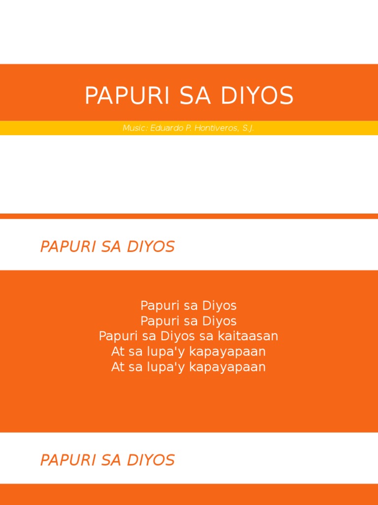 Papuri Sa Diyos (Hontiveros, S.J.) | PDF