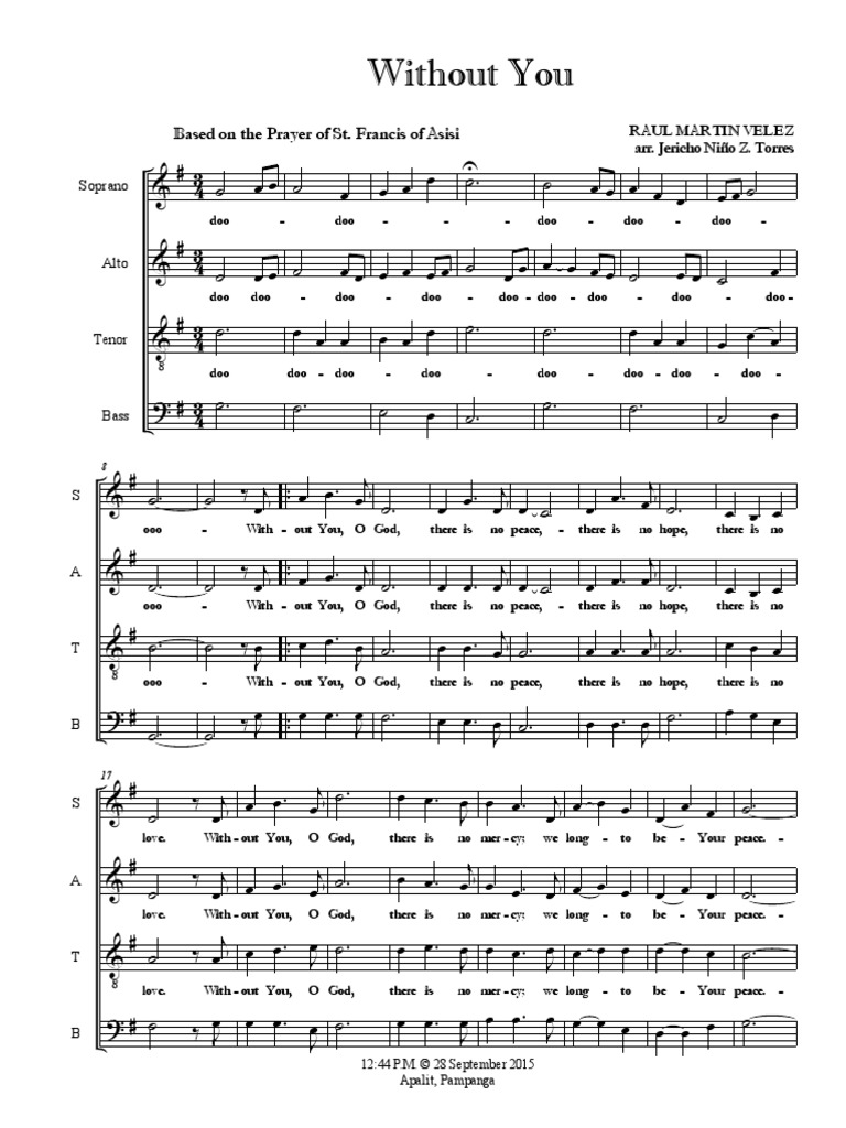 Without You | PDF | Music Performance | Elements Of Music