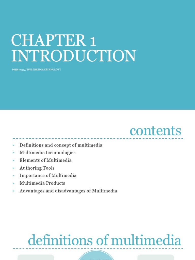 Chapter 1 - Introduction | PDF | Multimedia | Graphical User Interfaces