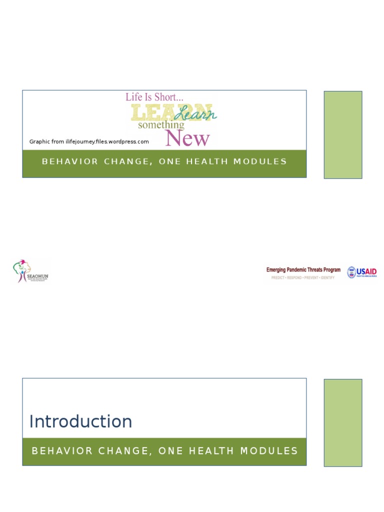 Behavior Change, One Health Modules | PDF | Psychology | Behavioural ...