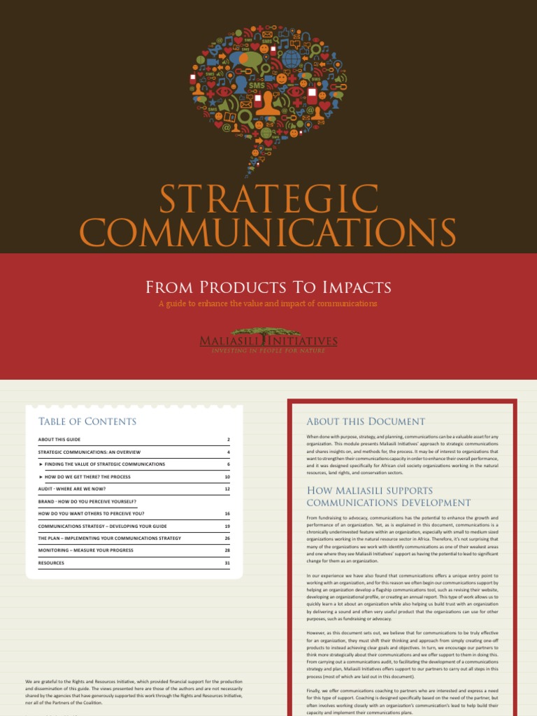 Strategic Communications | PDF | Goal | Strategic Communication