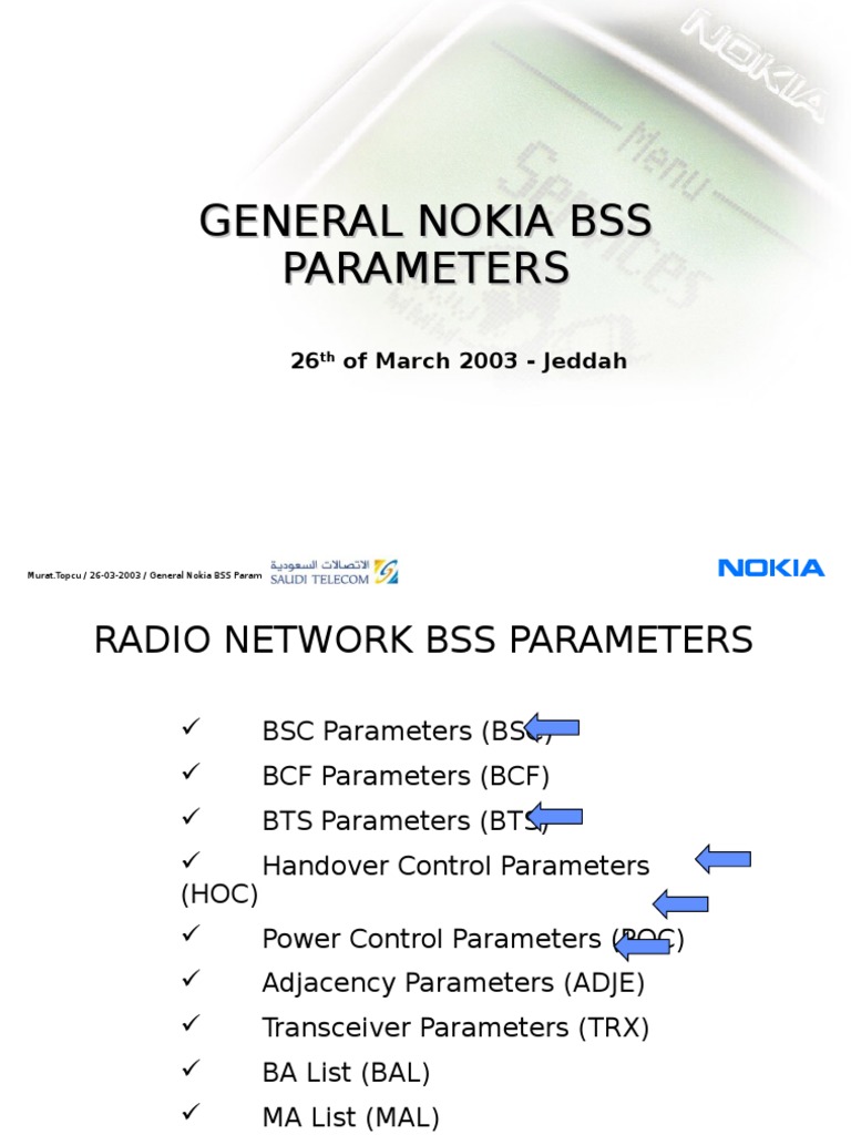 General Nokia BSS Parameters | PDF | Electrical Engineering | Networks