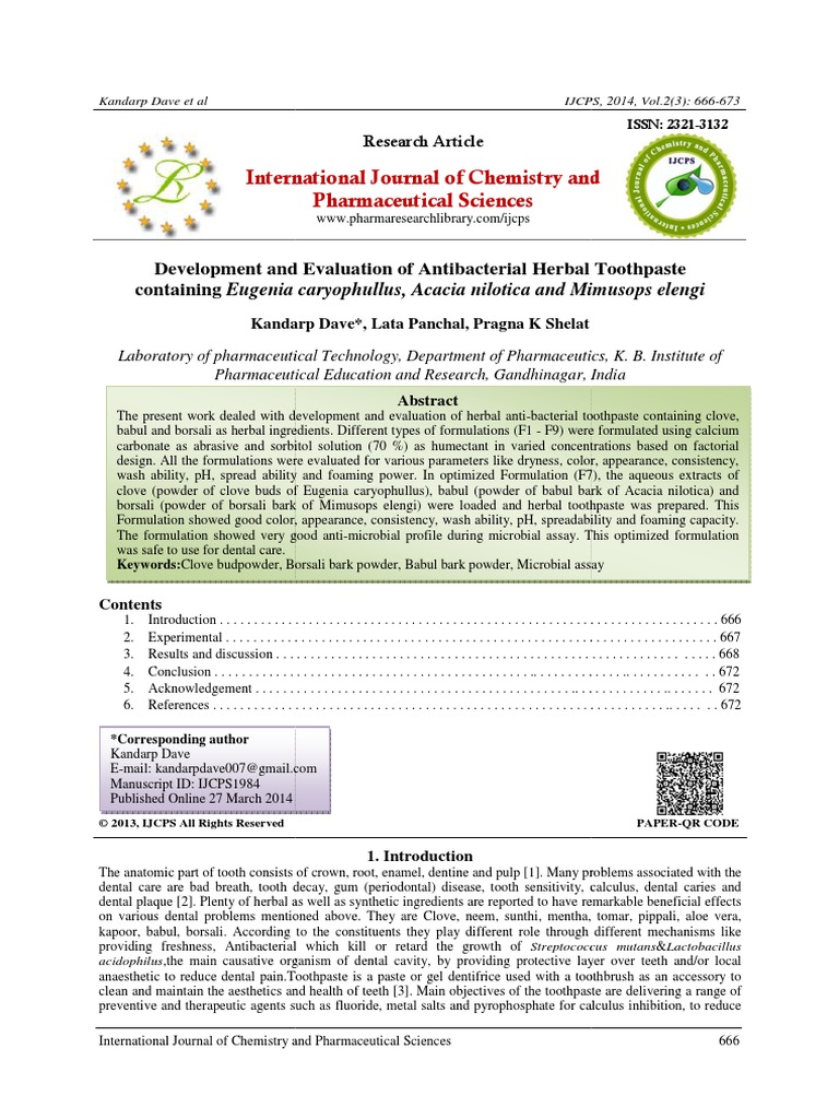 Evaluation of Toothpaste | PDF | Human Tooth | Foods