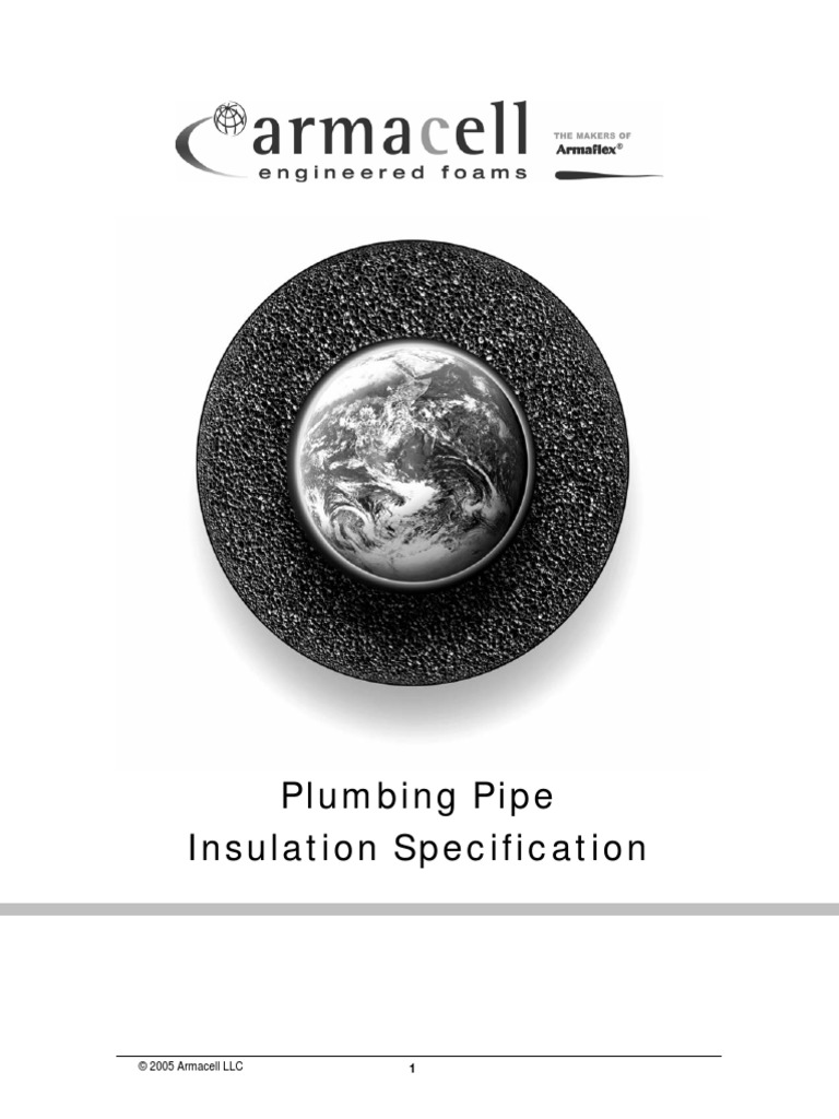 Plumbing Pipe Insulation Specification Submitted By: Armacell LLC | PDF ...
