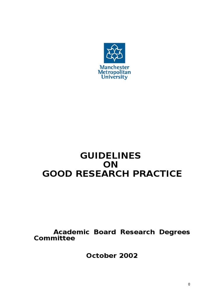 Guidelines On Good Research Practice | PDF | Clinical Trial | Medicine