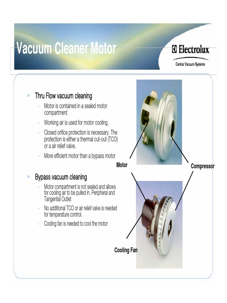 Thru Flow vs. Bypass Vacuum Motors | PDF