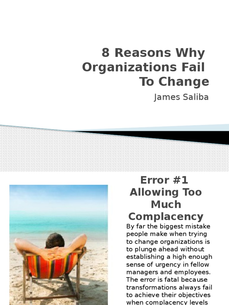 Why Organizations Fail To Change | PDF | Business | Cognition