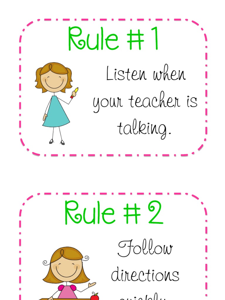 Rule # 1: Listen When Your Teacher Is Talking | PDF | Wellness