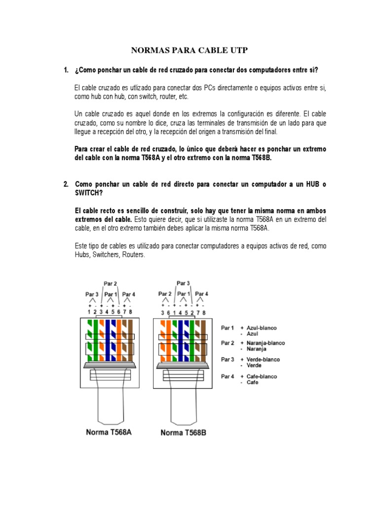 Normas para Cable UTP | PDF | Ciencia y matemáticas