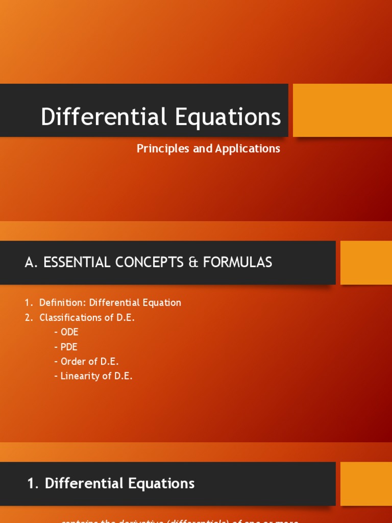 Differential Equations Corel | PDF | Differential Equations | Ordinary ...