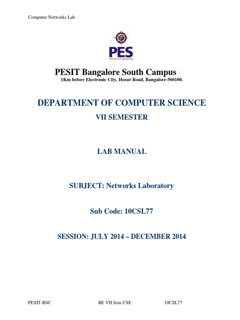 10csl77 Network Lab | PDF | Network Socket | Routing