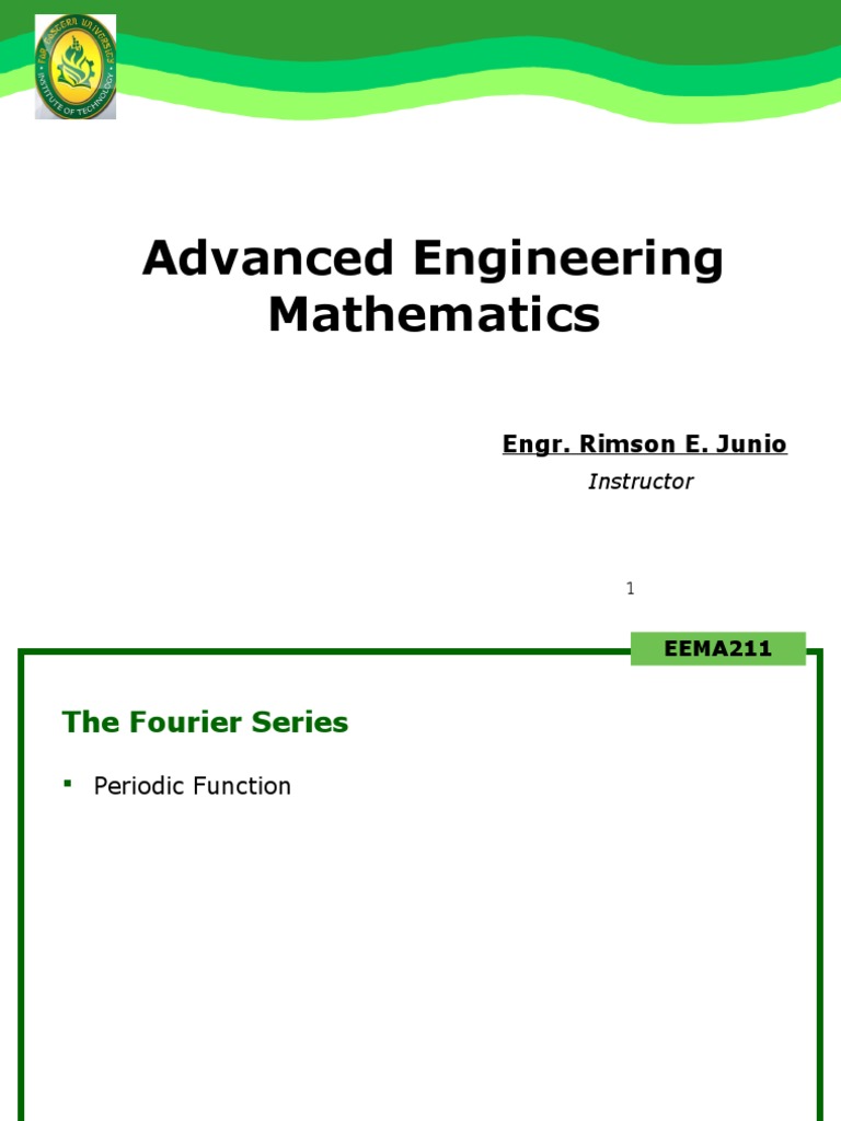 Lec 6-Admath-The Fourier Series | PDF | Trigonometry | Fourier Series