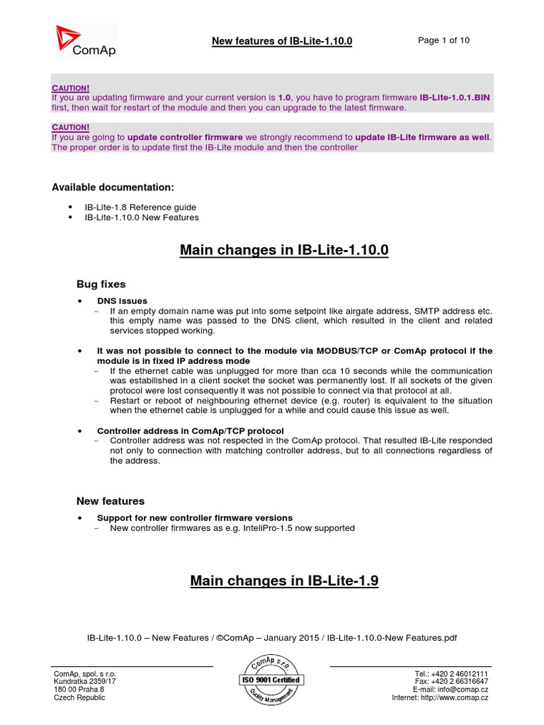 IB Lite 1.10.0 New Features | PDF | Port (Computer Networking) | Domain Name System