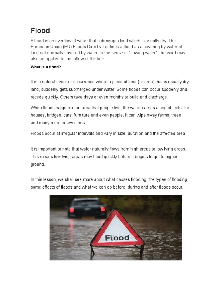 Flood: What Is A Flood? | PDF | Flood | Dam