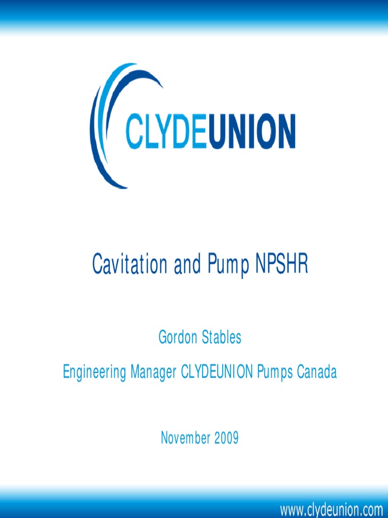 Cavitation and Pump NPSHR | PDF | Pump | Building Engineering