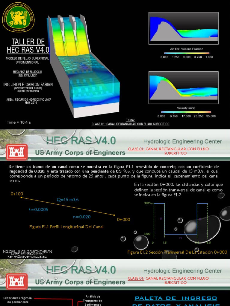 1 Canal Rectangular Con Flujo Subcritico | PDF | Descarga (hidrología ...