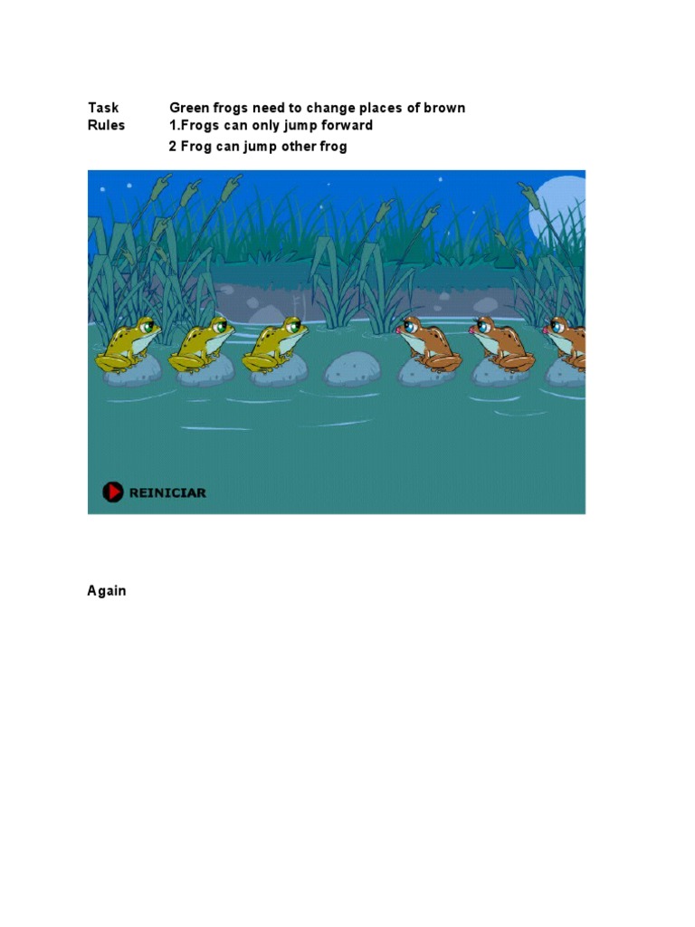 Frog Jump Puzzle Rules | PDF