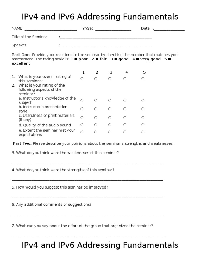 Ipv4 and Ipv6 Addressing Fundamentals | PDF | I Pv6 | Cognition